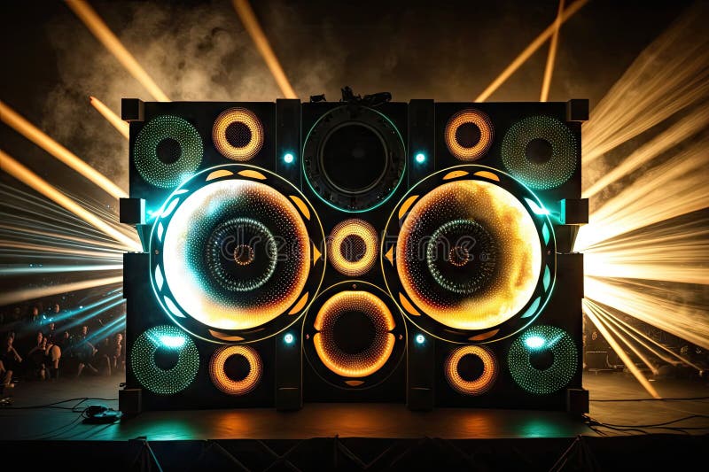 A High-tech Speaker System with Flashing Lights and Lasers Creates a ...