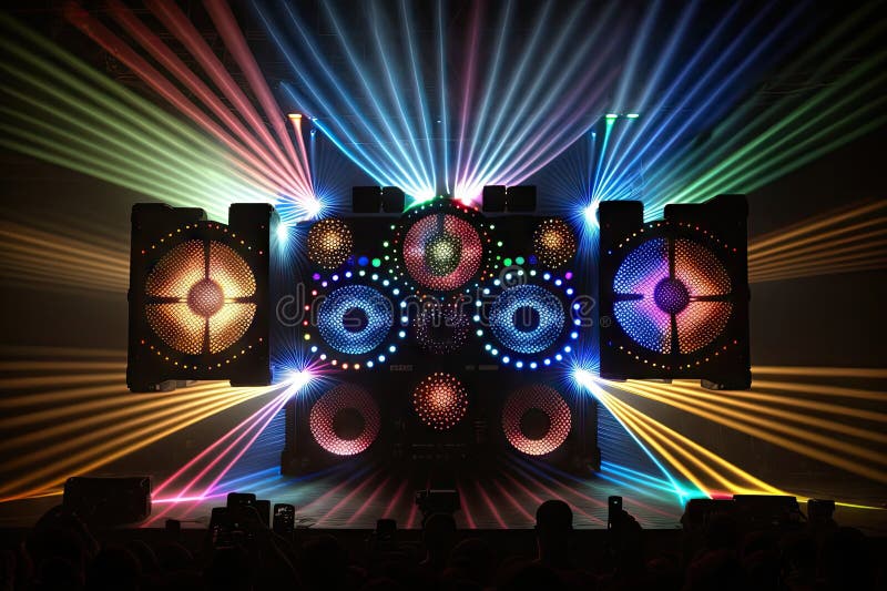 A High-tech Speaker System with Flashing Lights and Lasers Creates a ...