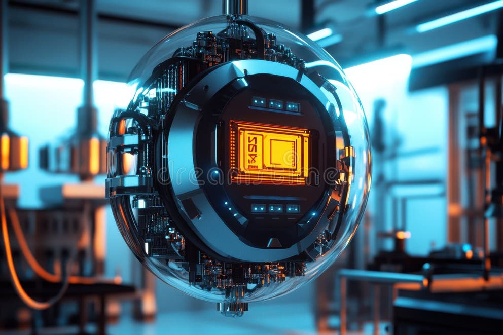 Futuristic Technology Sphere in a High-tech Laboratory Setting with ...