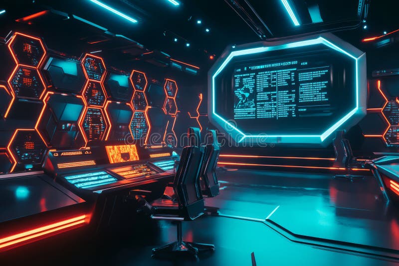 A High-tech Sports Arena Where Hexagonal LED Panels Form an Immersive ...