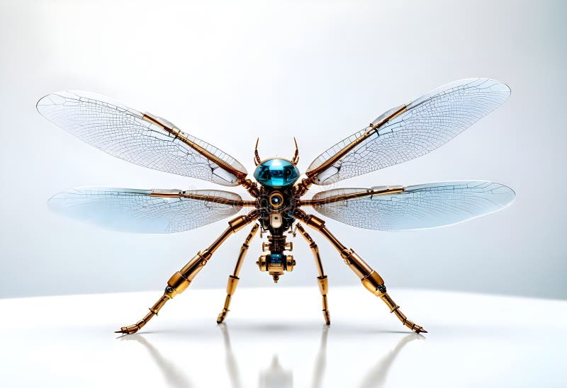A High-tech Spy Dragonfly Machine with a Transparent Wing and Camera ...