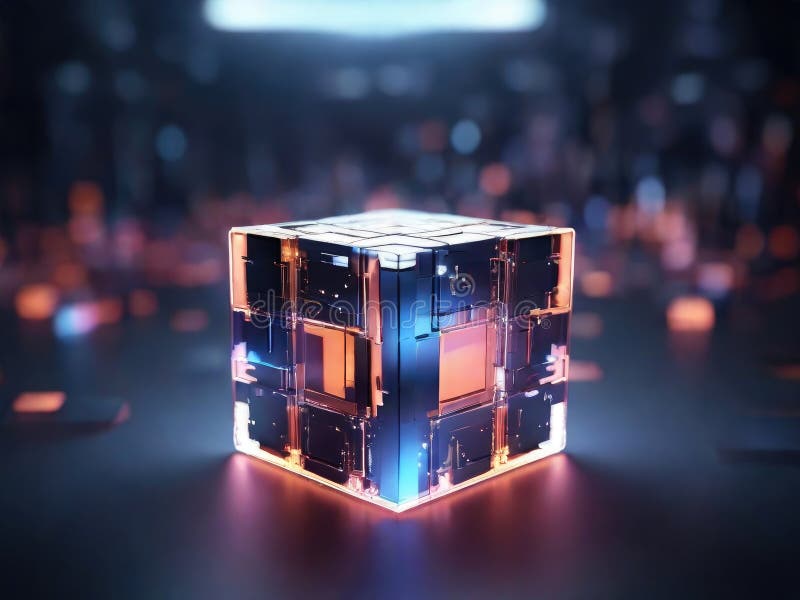 Square Blocks Create Futuristic Three-dimensional Digital Shapes ...