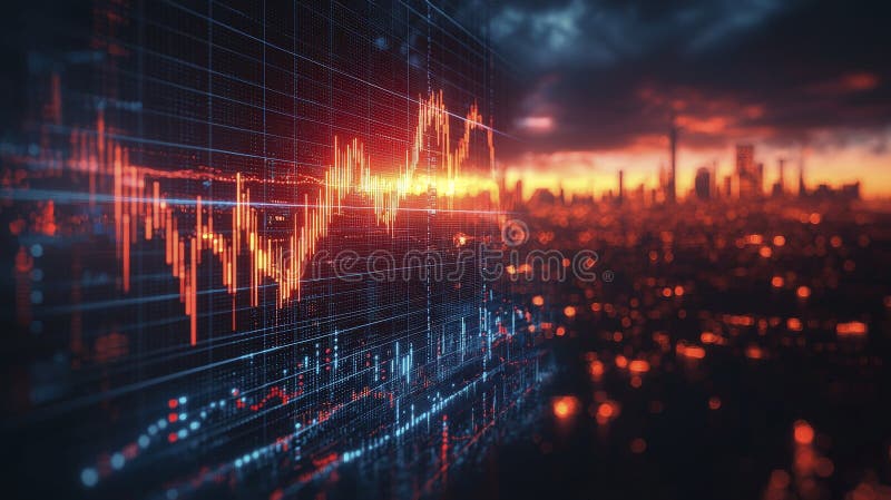 High-Tech Stock Market Analytics Background Stock Illustration ...
