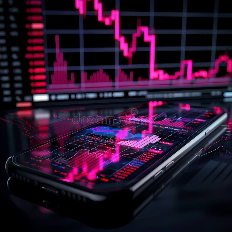High-Tech Stock Market Tracking AI Generative Stock Photo - Image of ...
