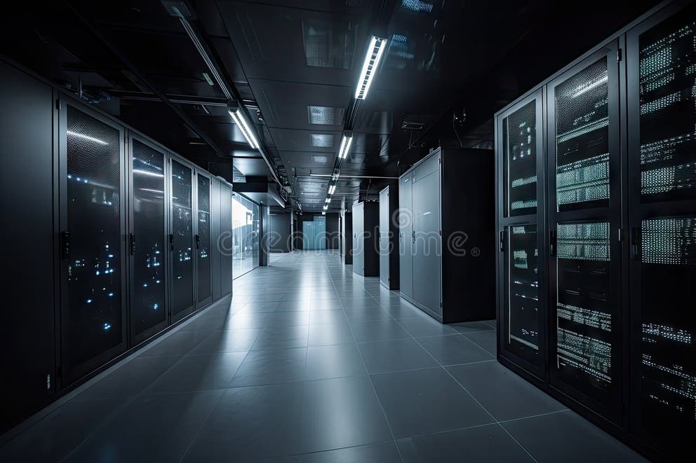 High-tech Storage Data Center with Advanced Security and Monitoring ...