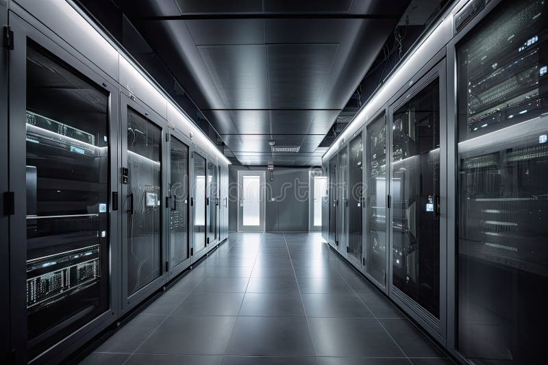 High-tech Storage Data Center with Advanced Security Systems, Including ...