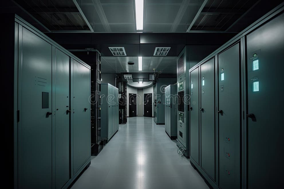 High-tech Storage Data Center with Advanced Security Systems, Including ...