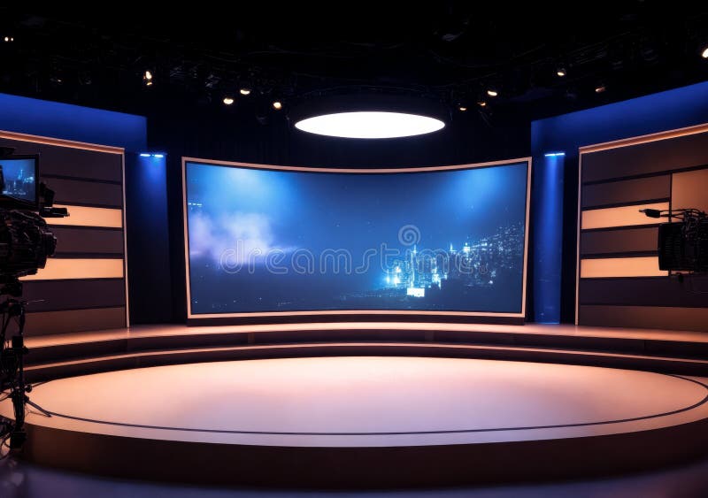 High Tech Studio Platform for Interactive Presentations Stock ...