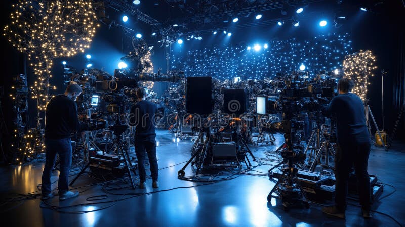 High-tech Studio Setup for Filming Stock Photo - Image of movie, motion ...