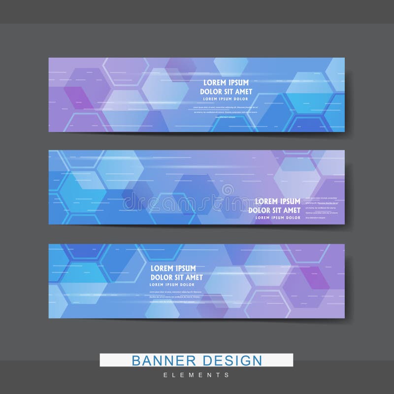 High-tech Style Banner Template Design Stock Vector - Illustration of ...