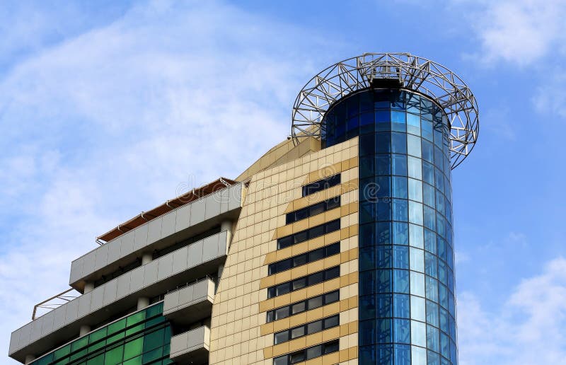 High-tech style building stock image. Image of center - 48500559