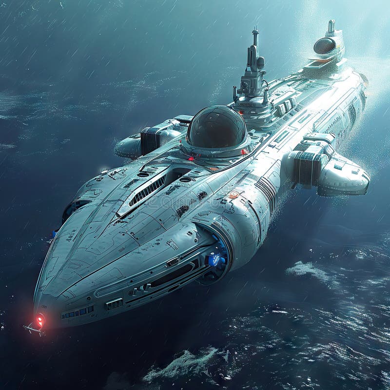 High-tech Submarine from the Future Stock Illustration - Illustration ...