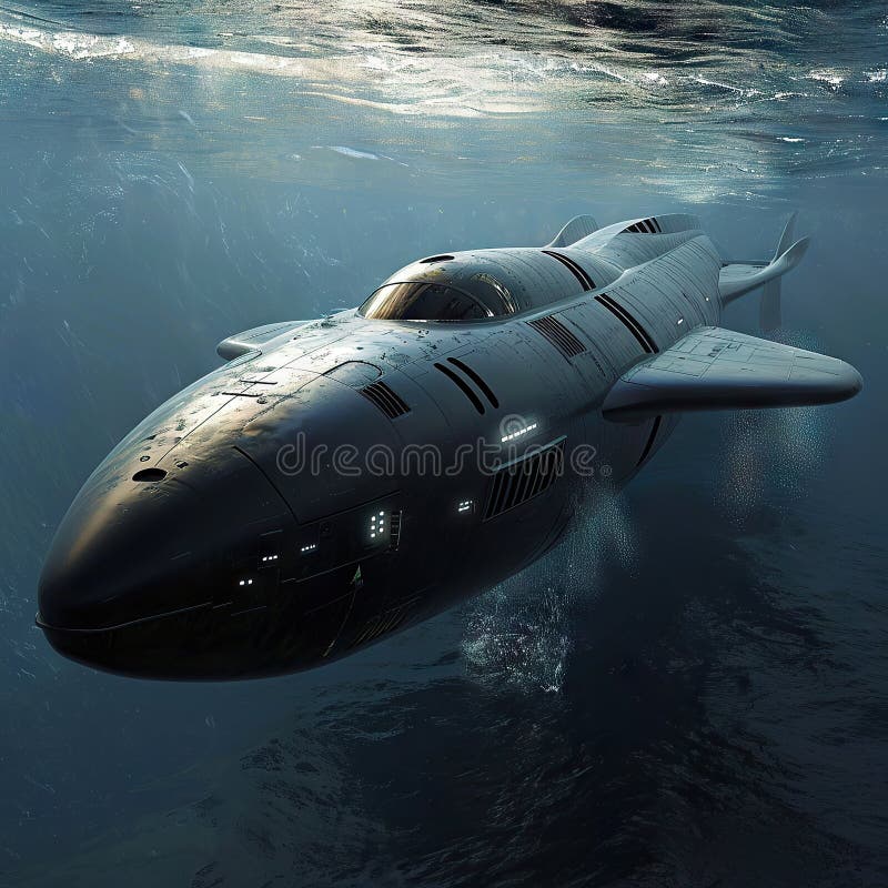 High-tech Submarine from the Future Stock Illustration - Illustration ...