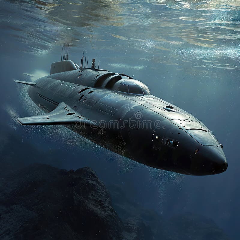 High-tech Submarine from the Future Stock Illustration - Illustration ...