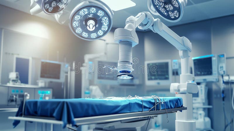 High Tech Surgical Operating Room. Stock Illustration - Illustration of ...