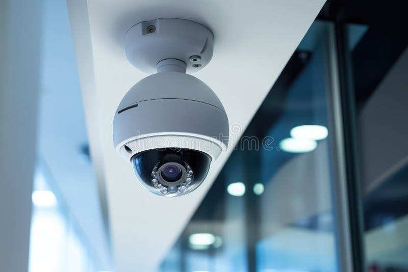 High-tech Surveillance Camera Installed in the Office, Video ...