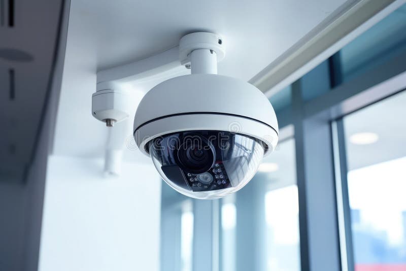 High-tech Surveillance Camera Installed in the Office, Video ...
