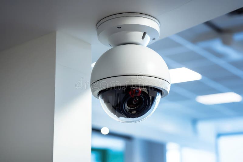 High-tech Surveillance Camera Installed in the Office, Video ...