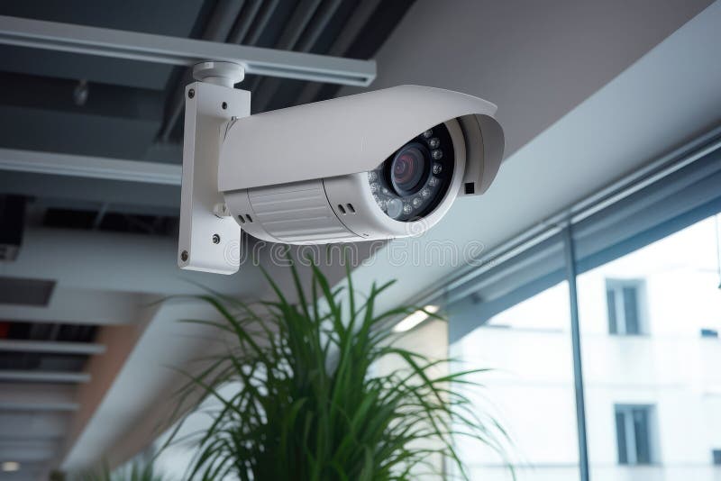 High-tech Surveillance Camera Installed in the Office, Video ...