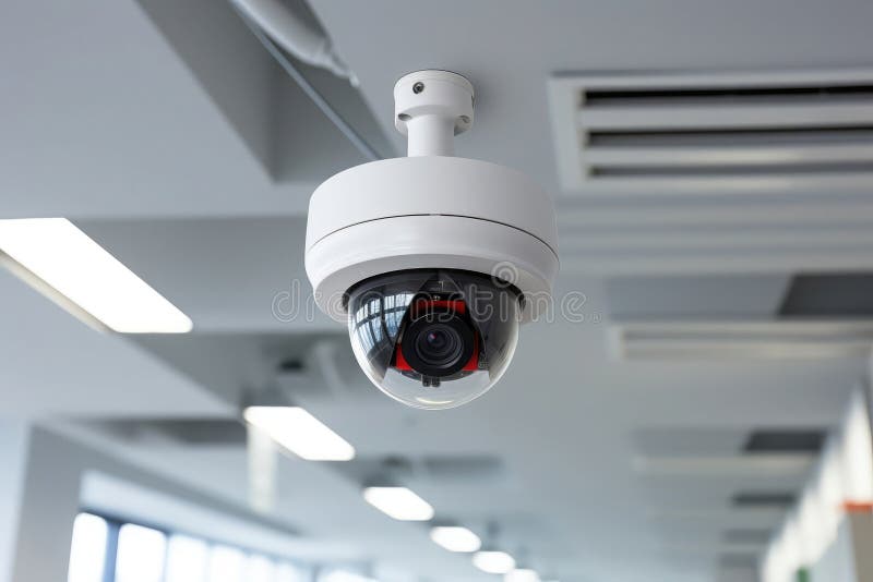 High-tech Surveillance Camera Installed in the Office, Video ...