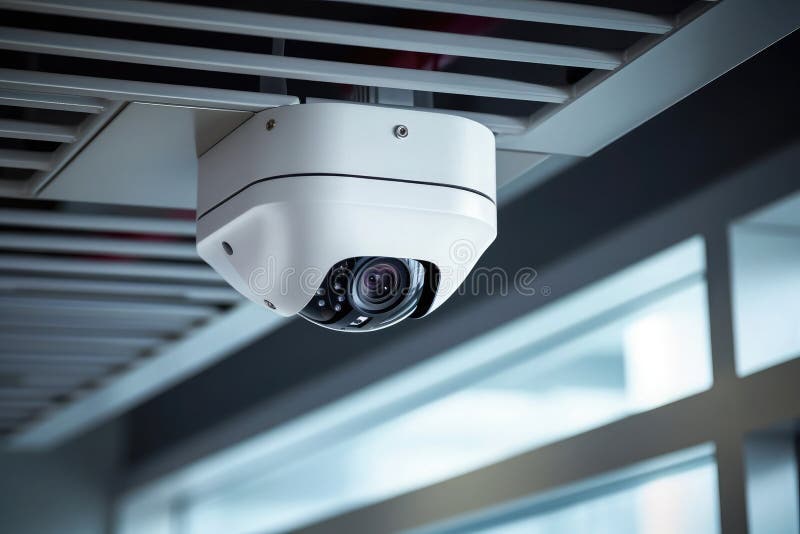 High-tech Surveillance Camera Installed in the Office, Video ...