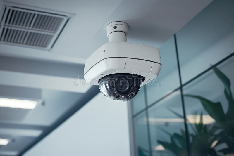High-tech Surveillance Camera Installed in the Office, Video ...