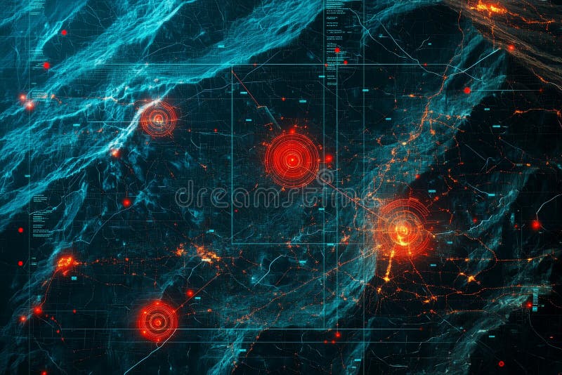 High-tech Surveillance Satellite View Capturing Urban Activity and ...