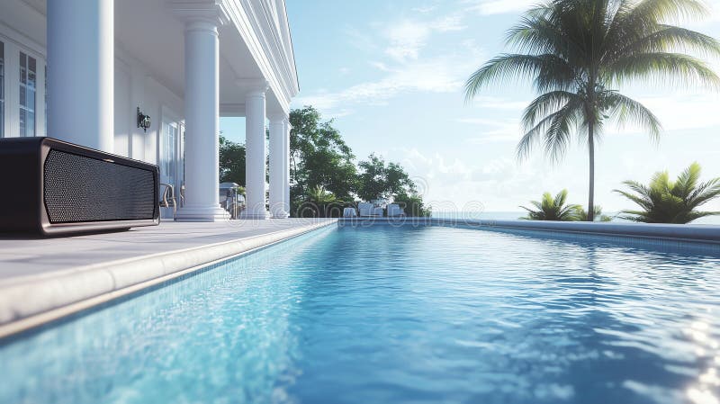 High-Tech Swimming Pool - Innovative Design and Features Stock ...