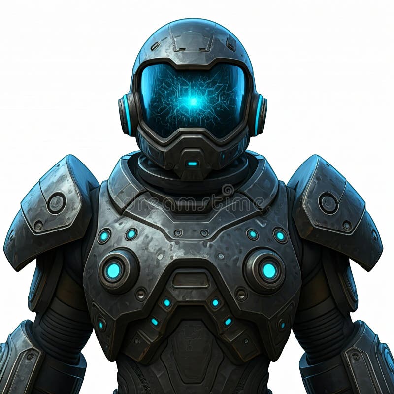 High-Tech Tactical Battle Armor Stock Illustration - Illustration of ...