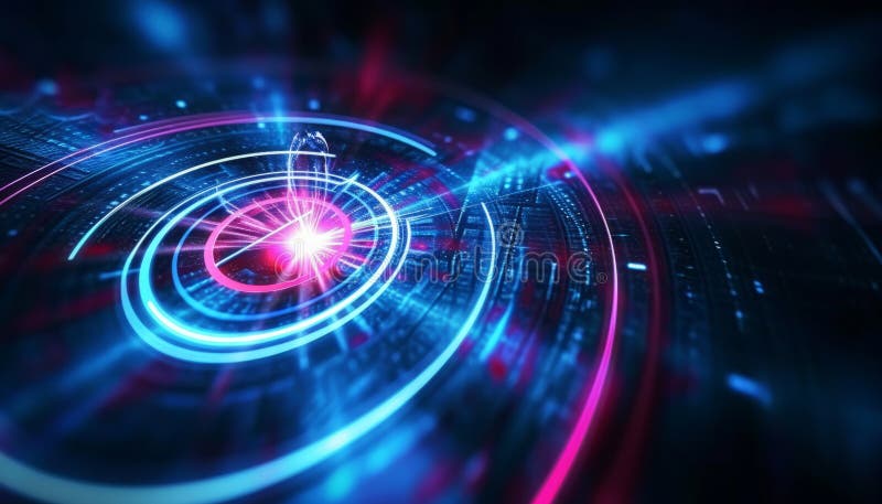 High Tech Target, Hitting Target Mark . Speed and Technology Concept ...