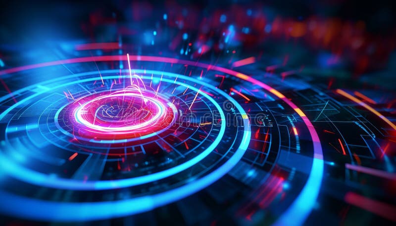 High Tech Target, Hitting Target Mark . Speed and Technology Concept ...