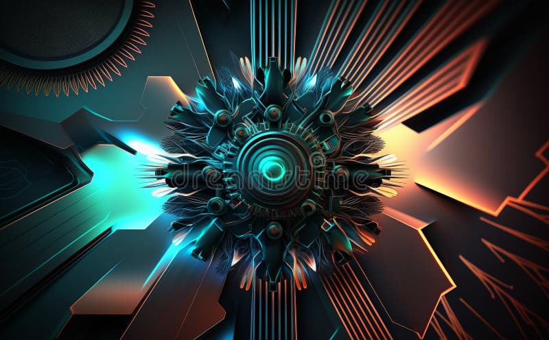 High-tech Technology Colorful Background. Great for Desktop Background ...