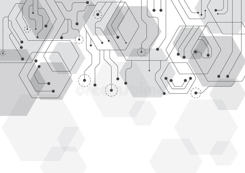 High Tech Technology Geometric Stock Vector - Illustration of connected ...