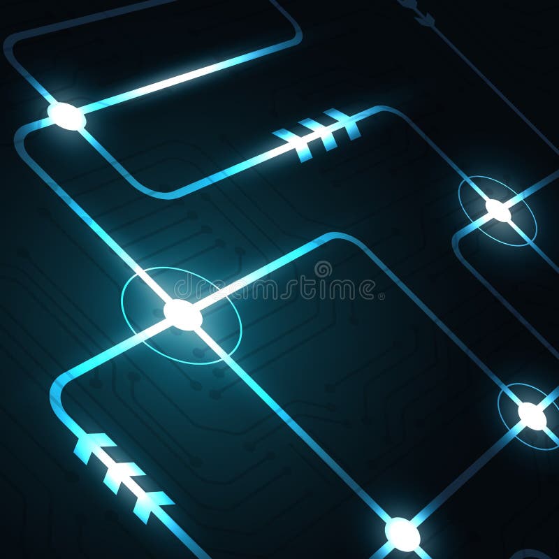 High Tech Technology Geometric Stock Vector - Illustration of connect ...