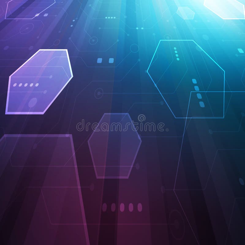 High Tech Technology Geometric Stock Illustration - Illustration of ...