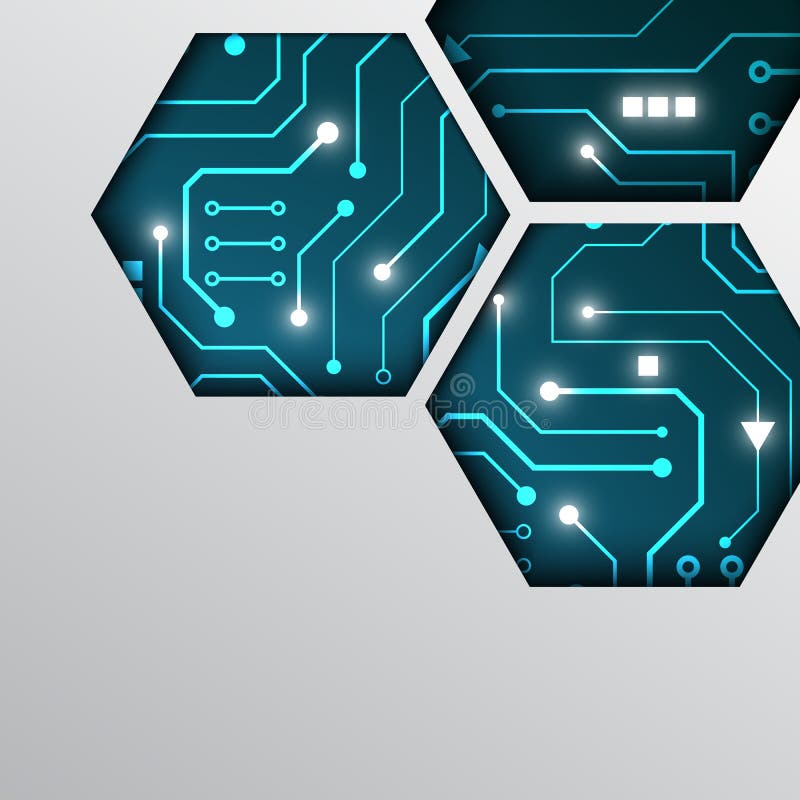 High Tech Technology Geometric Stock Vector - Illustration of light ...