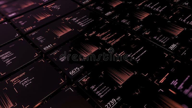 High-tech Touch Graphics with Computer Data. Animation Stock Image ...