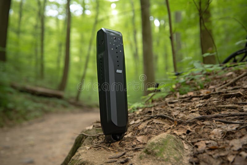 High-tech Trail Marker with Built-in Gps and Mapping System Stock ...
