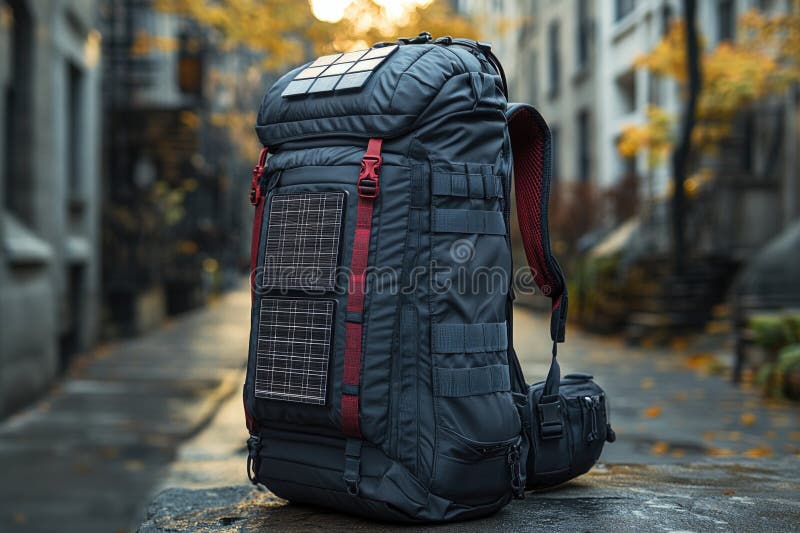 High-Tech Travel Backpack with Solar Panels, GPS Tracking, and Smart ...