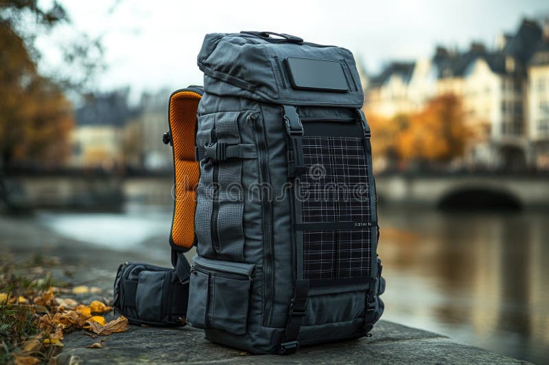 High-Tech Travel Backpack with Solar Panels, GPS Tracking, and Smart ...