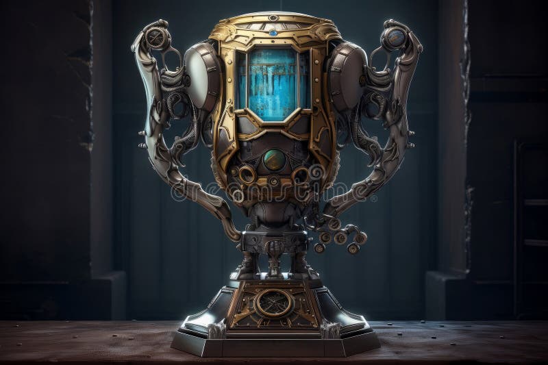 High Tech Trophy. Generate Ai Stock Photo - Image of presentation ...