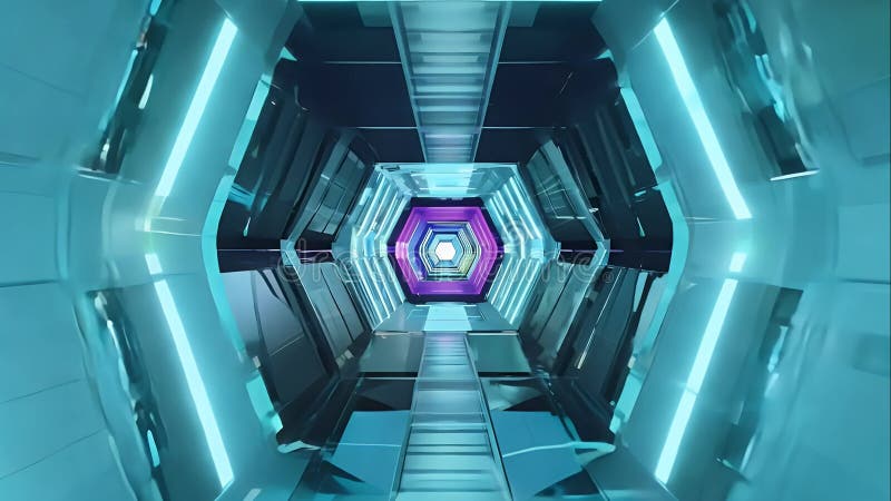 High-tech Tunnel Made of Modular, Glowing Panels that Rearrange ...