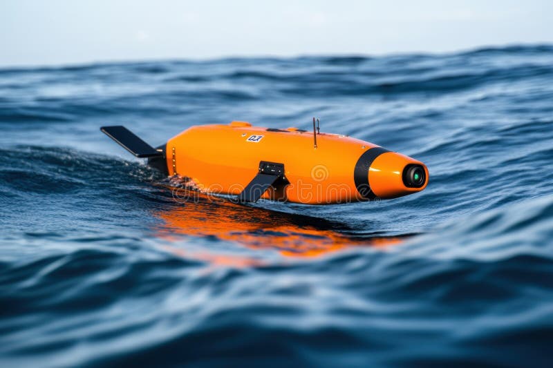 High-tech Underwater Exploration Vehicle Navigating Blue Ocean Waters ... High-tech Underwater Exploration Vehicle Navigating Blue Ocean Waters ...