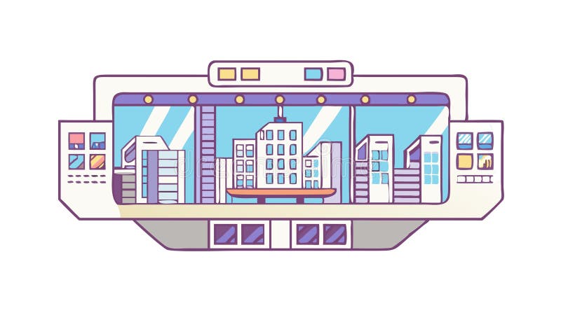 High-Tech Urban Cityscape with Advanced Infrastructure, Vector Design ...