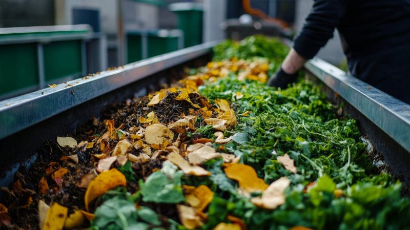 An Urban Composting Station Reducing Food Waste in the City. Cleaning ...
