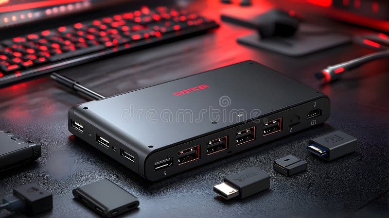 Bemca USB Hub: Multi-Port Expansion Stock Illustration - Illustration ...