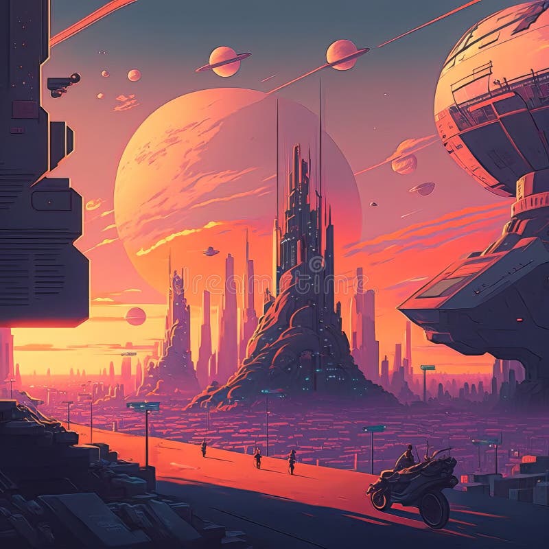 A High-tech Utopia with Advanced Transportation Systems and Sustainable ...