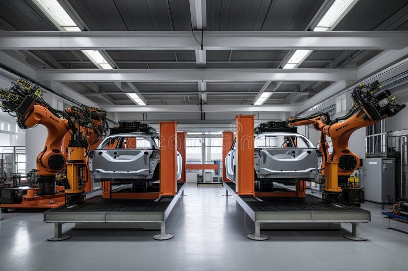 High-tech Vehicle Workshop, with Robots and Advanced Tools for ...