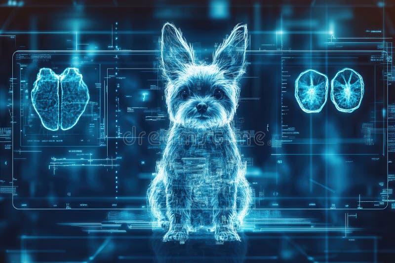 High-tech Veterinary Diagnostics Background Featuring Abstract Medical ...