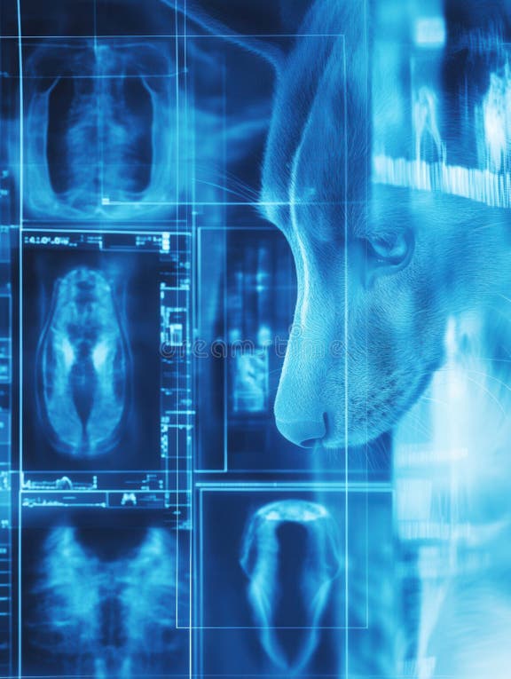 High-tech Veterinary Diagnostics Background Highlighting Abstract ...